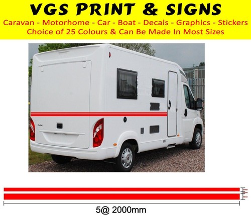 10M MOTORHOME/CARAVAN VINYL STRIPES GRAPHICS DECALS CHOICE OF COLOURS ...