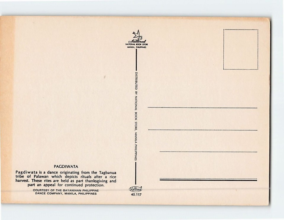 Postcard Pagdiwata Dance from Tagbanua Tribe of Palawan Philippines | eBay