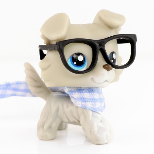 Mini Lovely Pet Shop LPS Gray Collie 363 Puppy Toy with Accessories ...