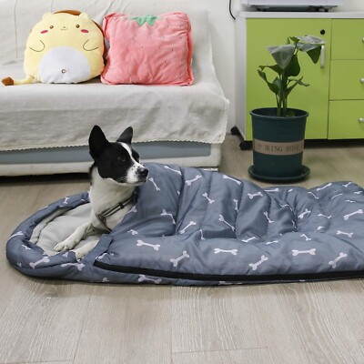 Dog Bed Soft Packable Travel Sleeping Bag Waterproof Warm Mat For ...