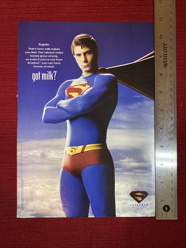 Superman Returns for Got Milk? Print Ad - Great to Frame! | eBay