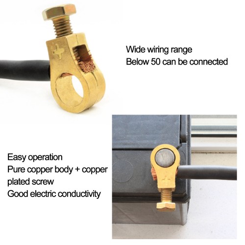 ˇ2pcs Car Battery Terminal Wire Cable Clamp Copper Electric Battery Connector 7752697989726| eBay