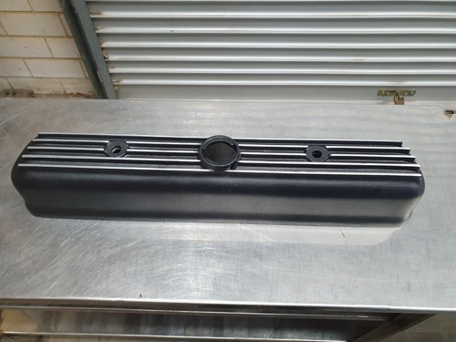 Holden grey motor rocker cover finned alloy AussieSpeed brand black ...