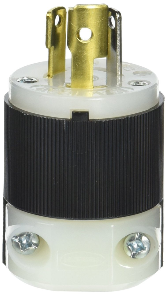 HBL4720C Locking Plug, 15 Amp, 125V, L5-15P, Black/White | eBay