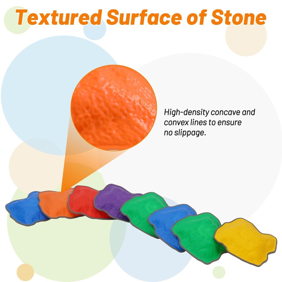 Non-Slip Stepping Stones for 8pcs Plastic Balance Beam Obstacle Course ...