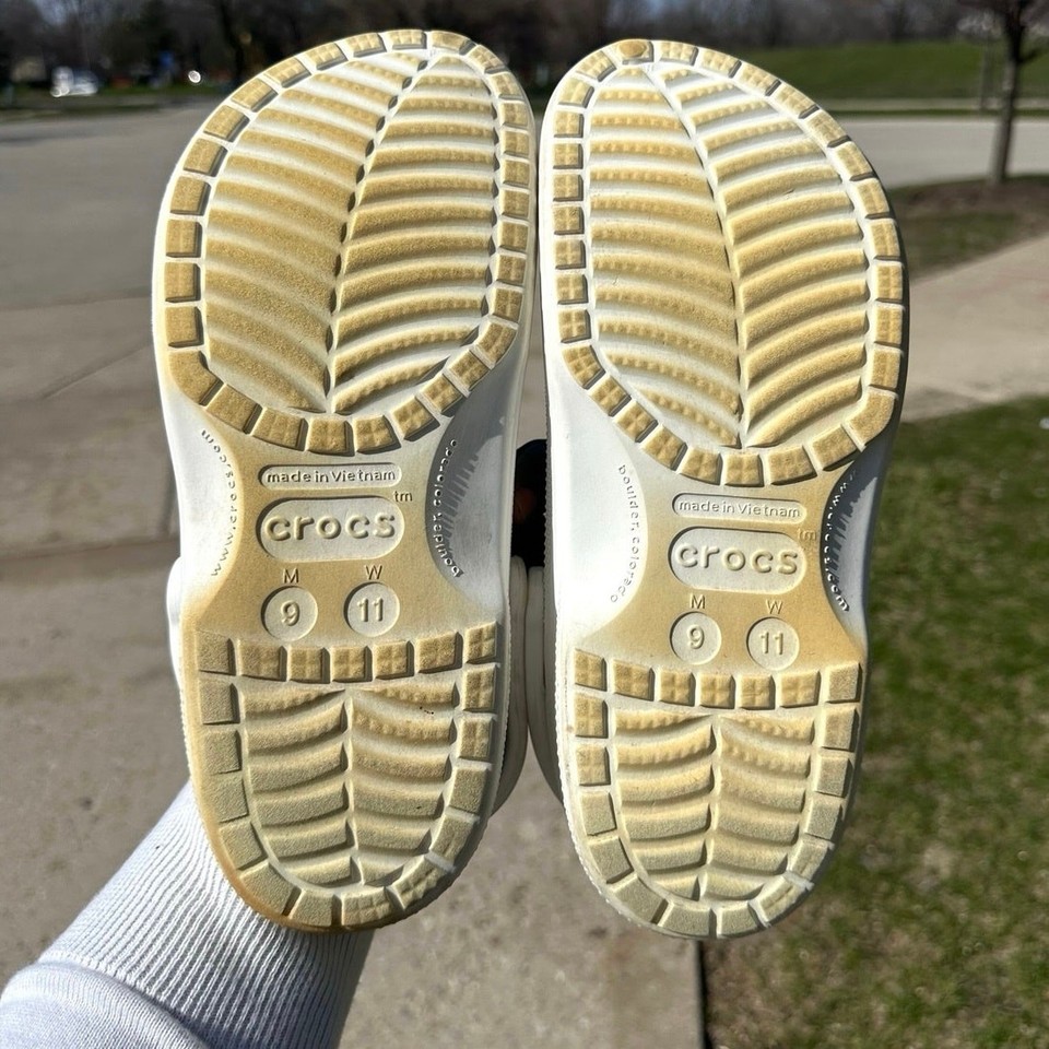 Crocs Adult Unisex Baya Lined Clogs Size M9 W11 White Shoes | eBay