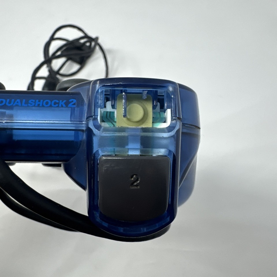 Sony PlayStation 2 PS2 Ocean Blue Clear Controller DualShock OEM SCPH ...