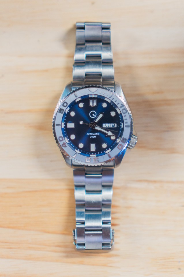 Islander ISL-18 Blue Dial Double Dome Sapphire 43mm Case Automatic Dive ...
