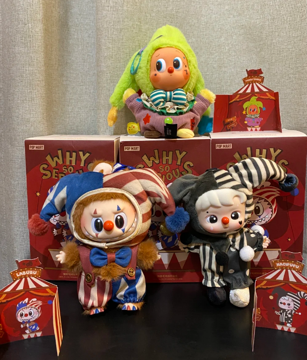 Adorable POP MART WHY SO SERIOUS Series Plush Doll Pendant Blind Box ...