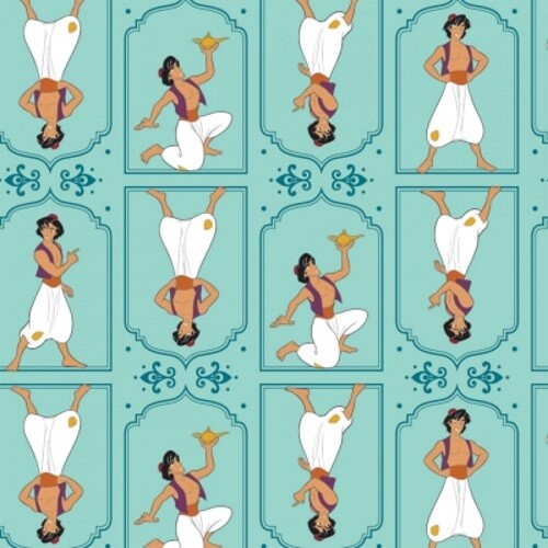 Camelot Disney Aladdin 85101305 1 Light Teal Aladdin Frames Cotton | eBay