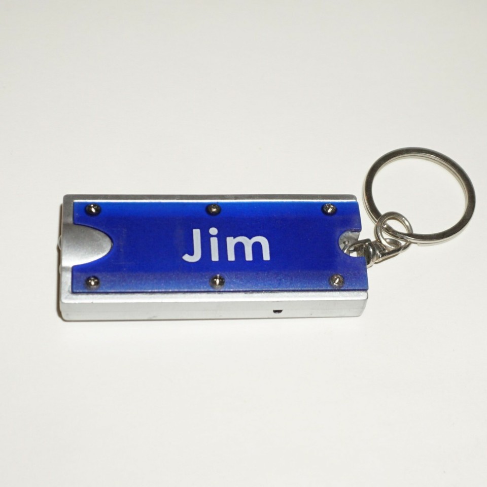Personalized Keychain Light Up Key Ring Choose Name Colorful Mini Flash ...