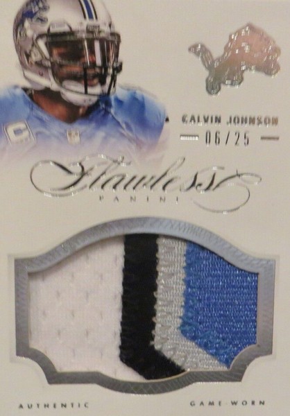 2014 Panini Flawless - Patches #11 Calvin Johnson /25 (MEM) for sale ...