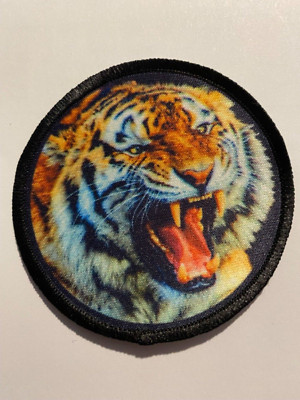 Fierce Tiger face Sublimated Hat Patch 2.5” | eBay