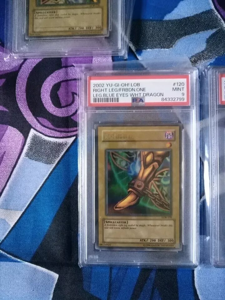 Exodia The Complete Set Five Pieces 5 Pieces Yu-Gi-Oh! PSA 9 2002 LOB ...