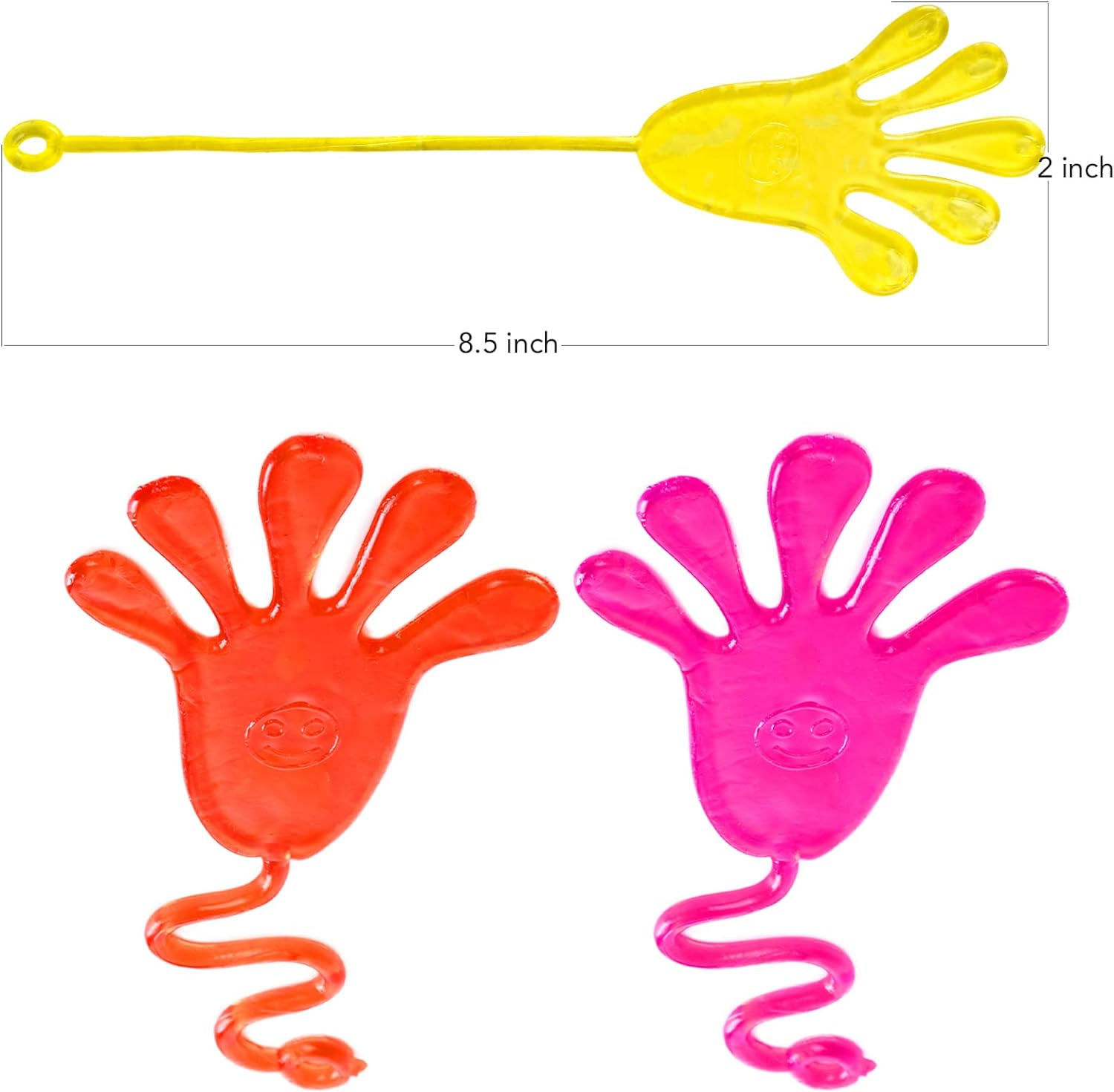 48 PCS 2 Inches Stretchy Sticky Hands Toys Best Children Party Favors ...