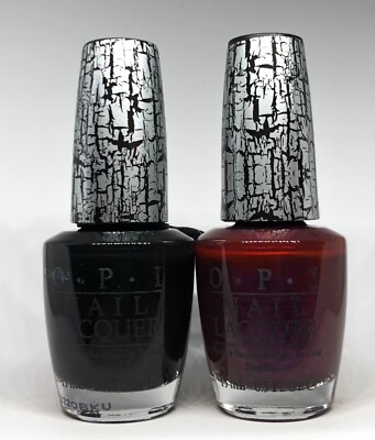 OPI Crackle Nail Lacquer Black Shatter E53 + Super Bass Shatter N18 | eBay
