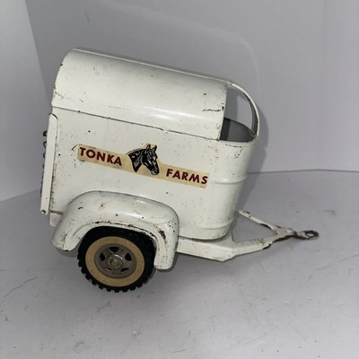 Vintage Tonka Farms Horse Truck Trailer Chains On Tailgate Pressed ...