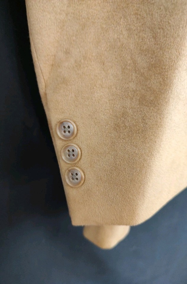 Vintage Sport Coat Blazer Western Ultra Suede Country Caramel Brown 48 ...