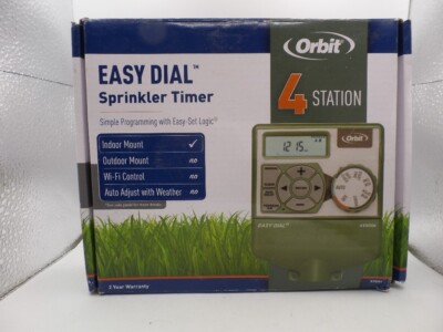ORBIT 57594 4-ZONE INDOOR EASY DIAL LAWN SPRINKLER TIMER | eBay
