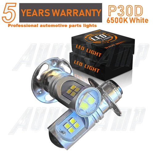 2 Super Brite LEDs for PRE-FOCUS 12-16V 35W/35W P30d P15d MINIATURE ...