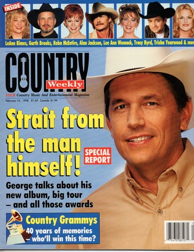 Country Weekly Magazine February 24 1998 George Strait Garth Brooks ...