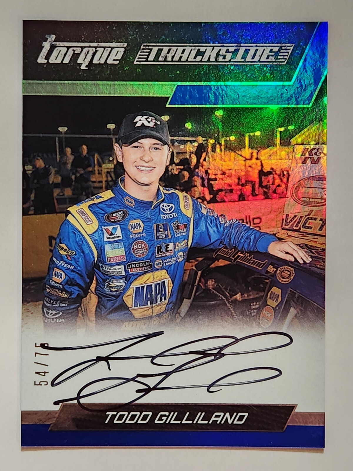 2017 Panini Torque - Trackside Signatures Blue #TS-TG Todd Gilliland ...