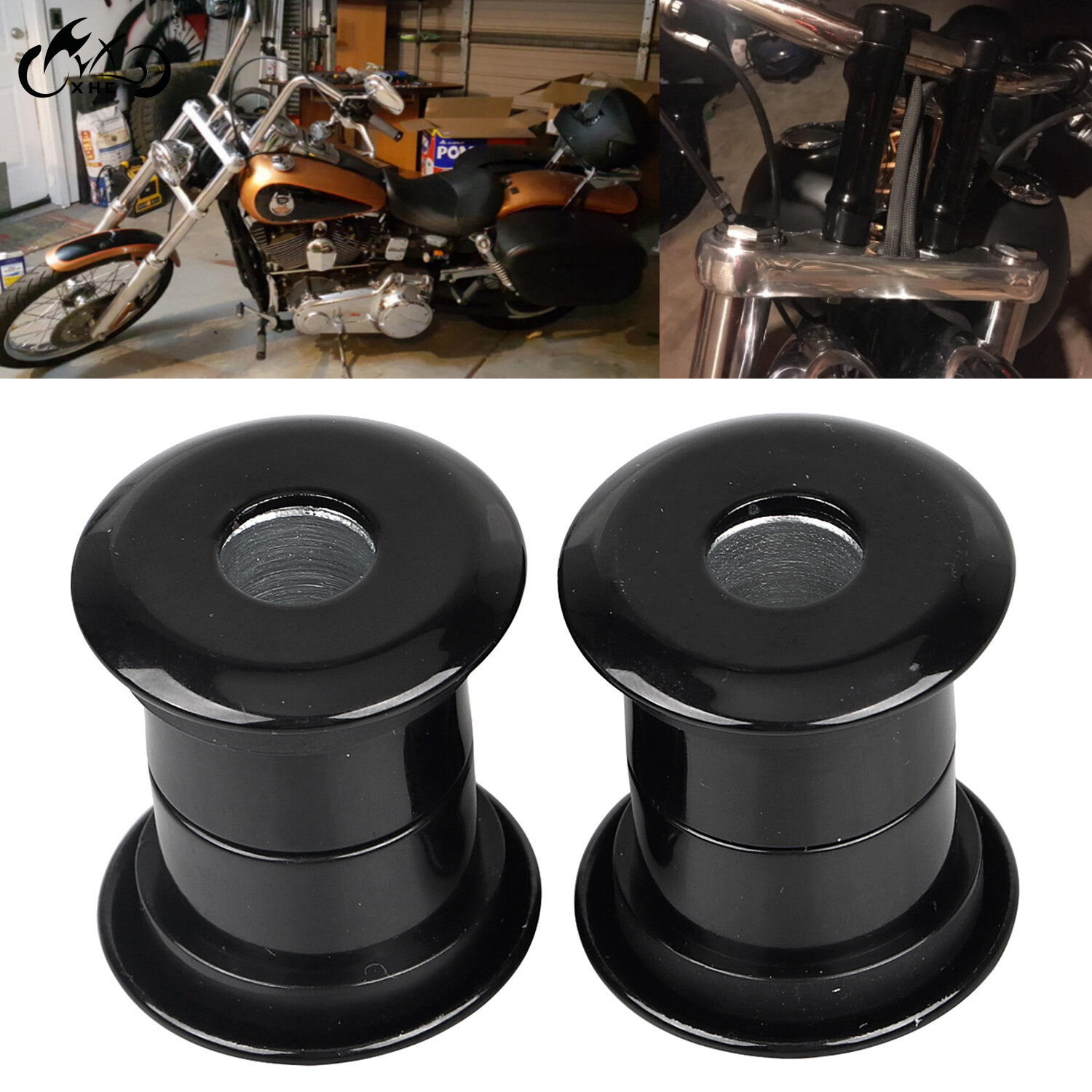 Handlebar Riser Bushings For Harley Softail FXST Dyna Wide Glide ...