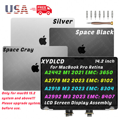 14.2" fit MacBook Pro A2442 A2779 A2918 A2992 LCD Screen Space Black ...
