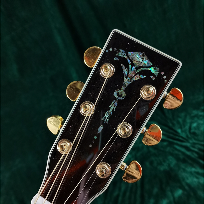 Cutway Hollow 45S Acoustic Electric Guitar KOA Top&Back Side Abalone ...