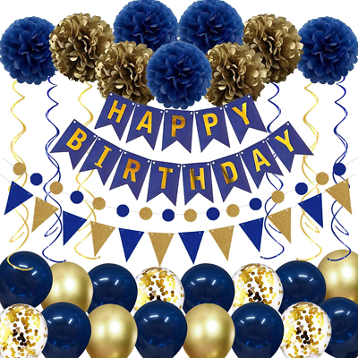 Royal Blue And Gold Birthday Party Ideas
