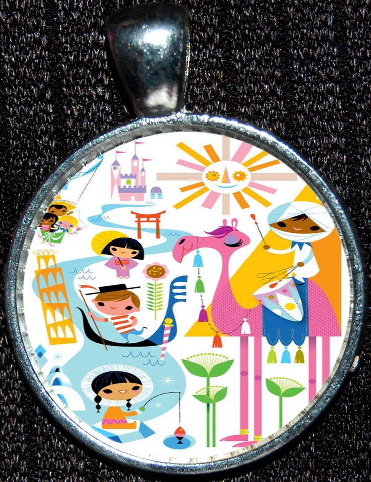 It's a Small World Camel Sun Child Disneyland Disney WDW Silver Pendant ...