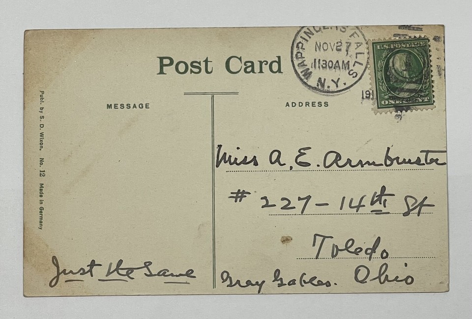 Wappingers Lake Wappingers Falls NY Outdoors Scenery Vintage Postcard ...