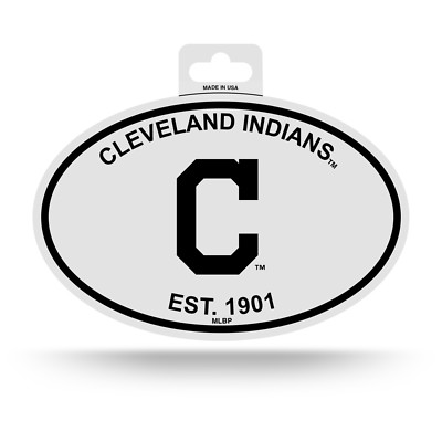Cleveland Indians Oval Decal Sticker 3x5 Inches NEW Free Ship Black ...