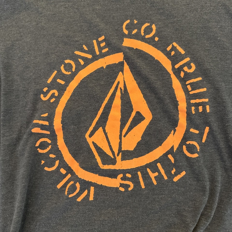 Volcom T Shirt Mens M Short Sleeve Cotton Blend Gray Volcom Stone Co ...
