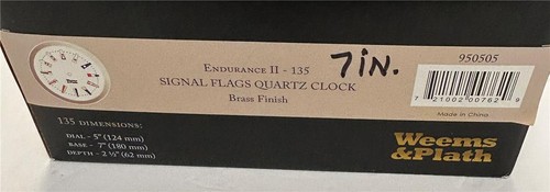 Weems & Plath Signal Flag Clock - Endurance II 135 - Brass Finish | eBay