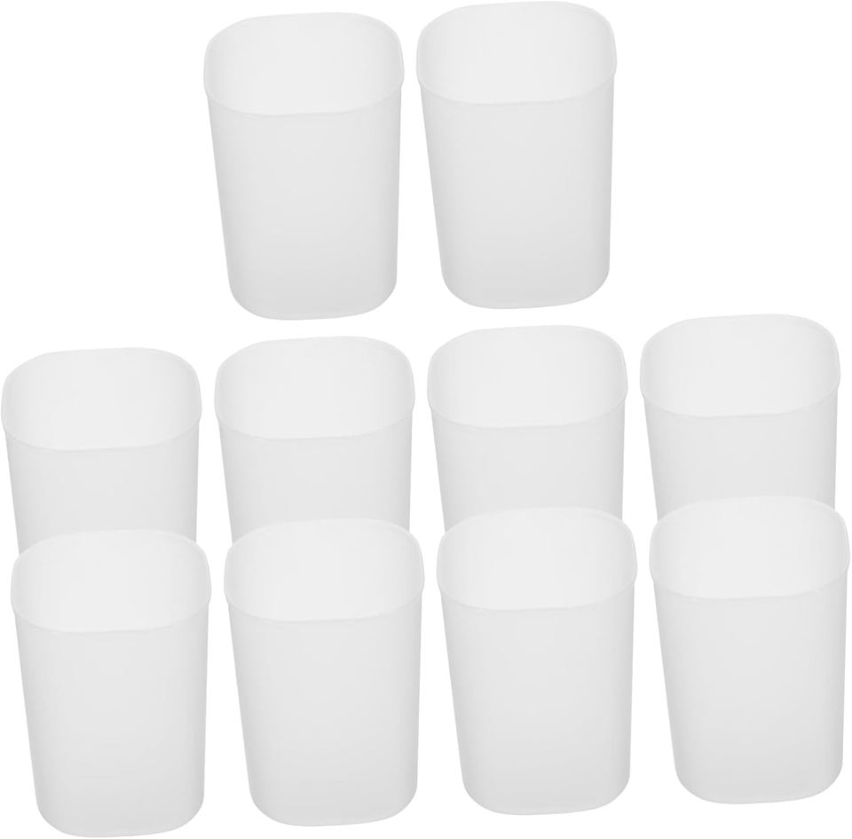 10 Piece Clear Frosted Pen Holder, Pencil Case, Pen Holder, Multi ...