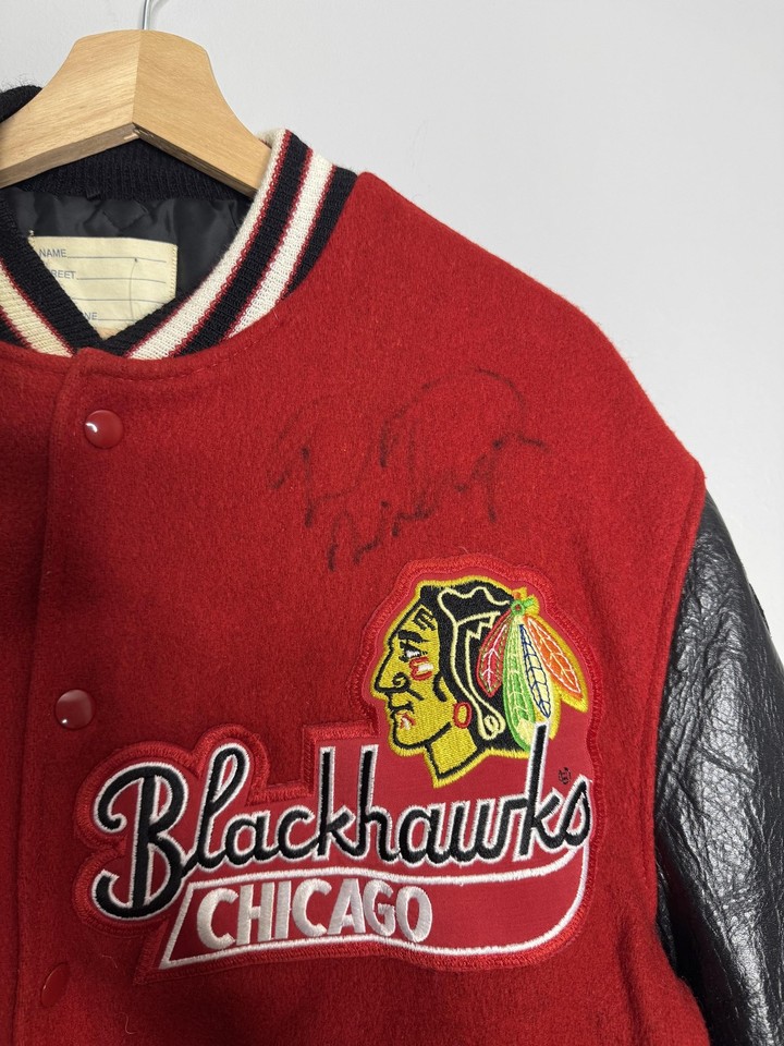VTG 80’s-90’s Chicago Blackhawks Varsity Jacket Mens Red Black NHL ...