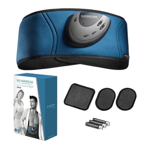 Slendertone FIT Plus Abs 8 Unisex Abdominal Toning Belt Toner Gel Pads ...