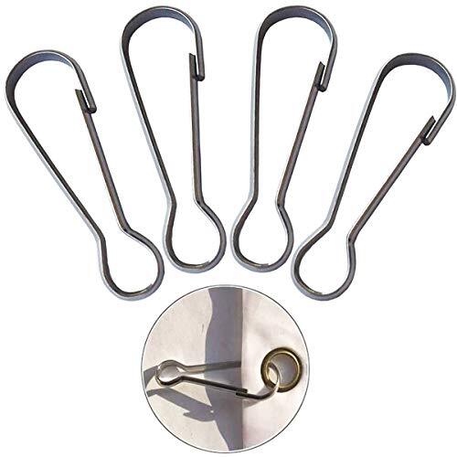 6 Pack 2 Inch Stainless Steel Flag Pole Clip Snaps Hook Flagpole ...
