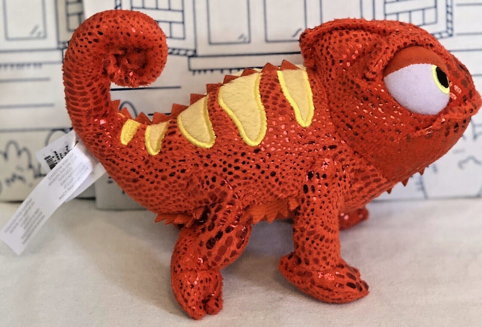 Disney Store Tangled Red Pascal Chameleon Plush Sleeping Beauty Doll ...