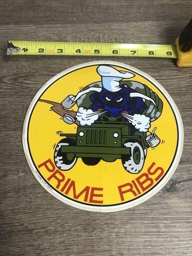 Vtg 1981 U.S. AIR FORCE 9” Sticker USAF CIVIL ENGINEERING PRIME RIBS ...