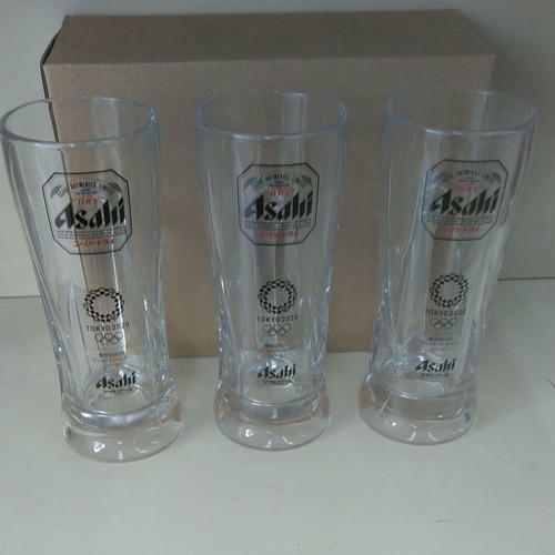 ASAHI SUPER DRY Beer Mug Cup 2020 Tokyo Olympic 0.55L Japan Limited 3 ...