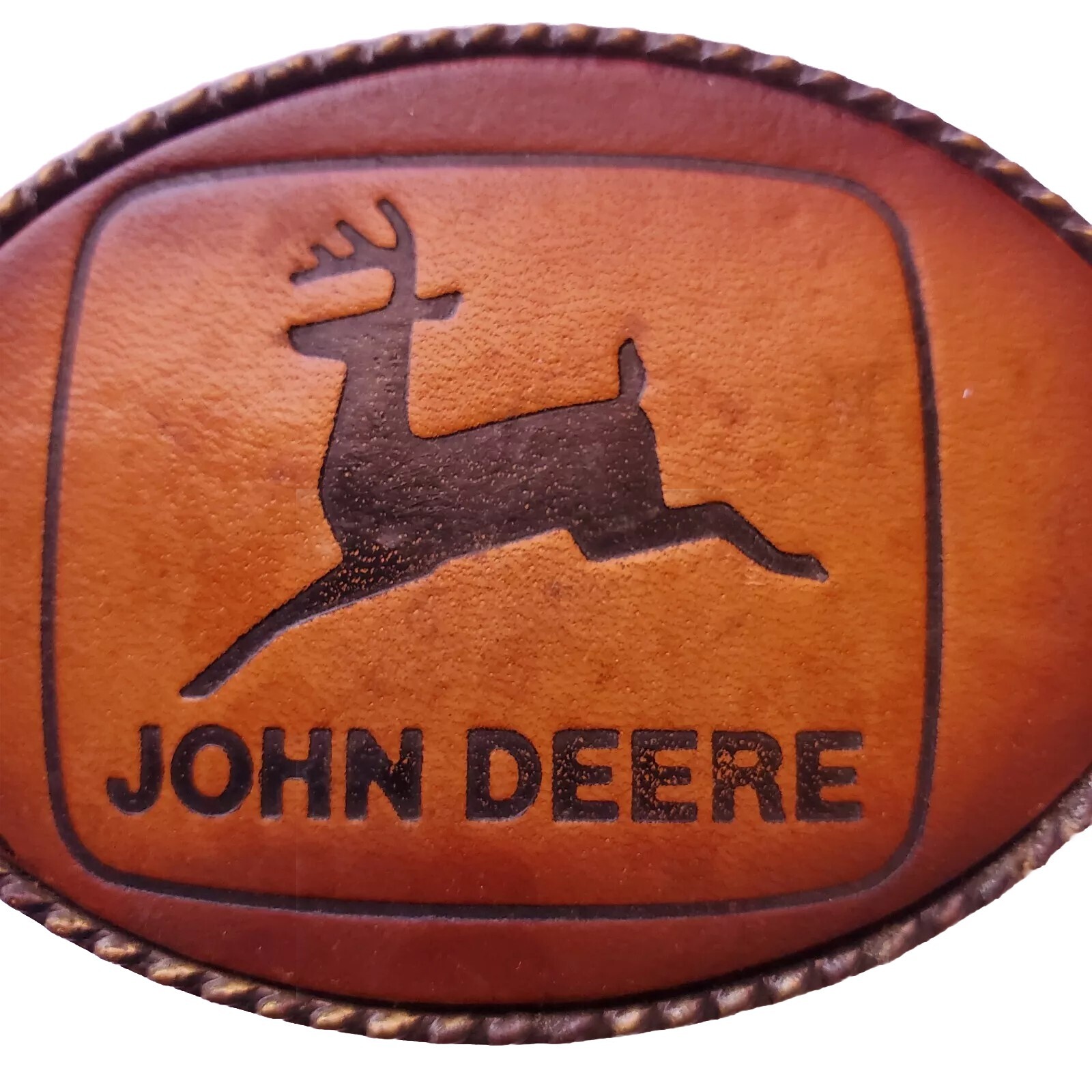 John Deere Leather Brass Leaping Deer Logo Cast Belt … - Gem