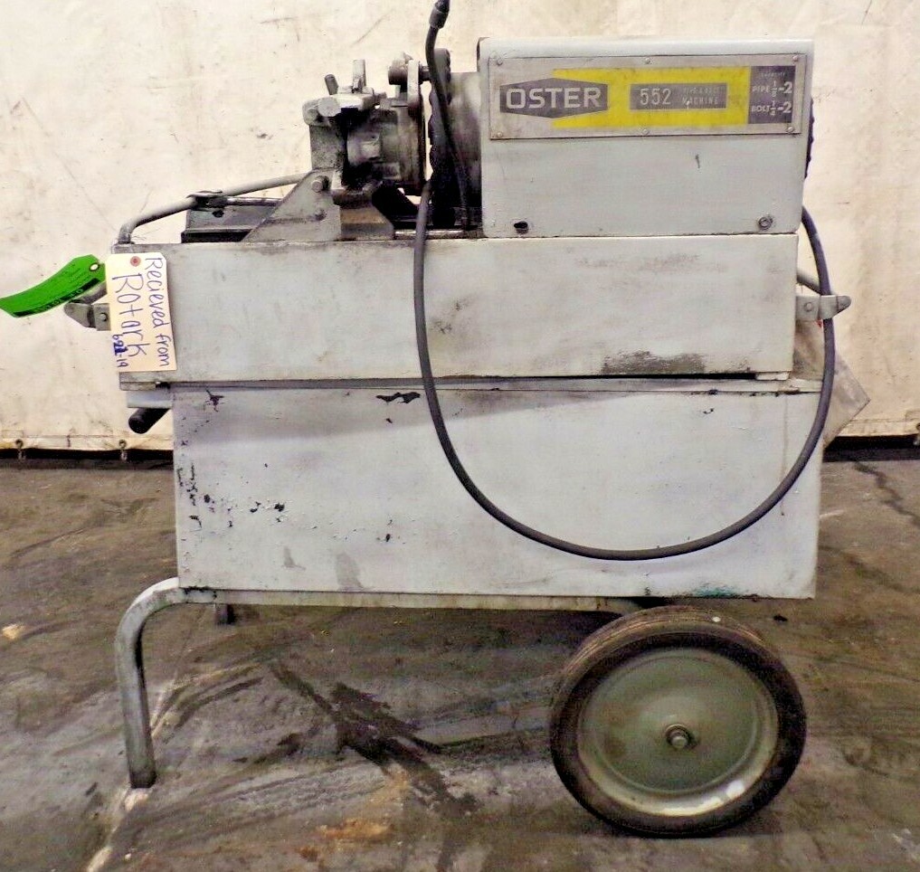 OSTER PIPE & BOLT MACHINE 552 ,TH-3849,115 VOLTS, PIPE 1/8"-2", BOLT 1/ ...