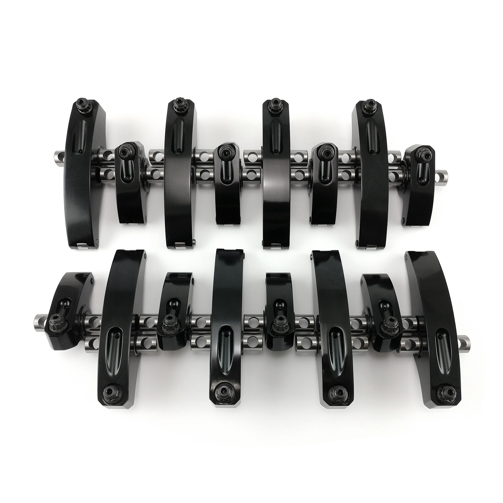 Ford 429 Boss 1.73 Ratio Aluminum Shaft Roller Rocker Arms Set [Black ...