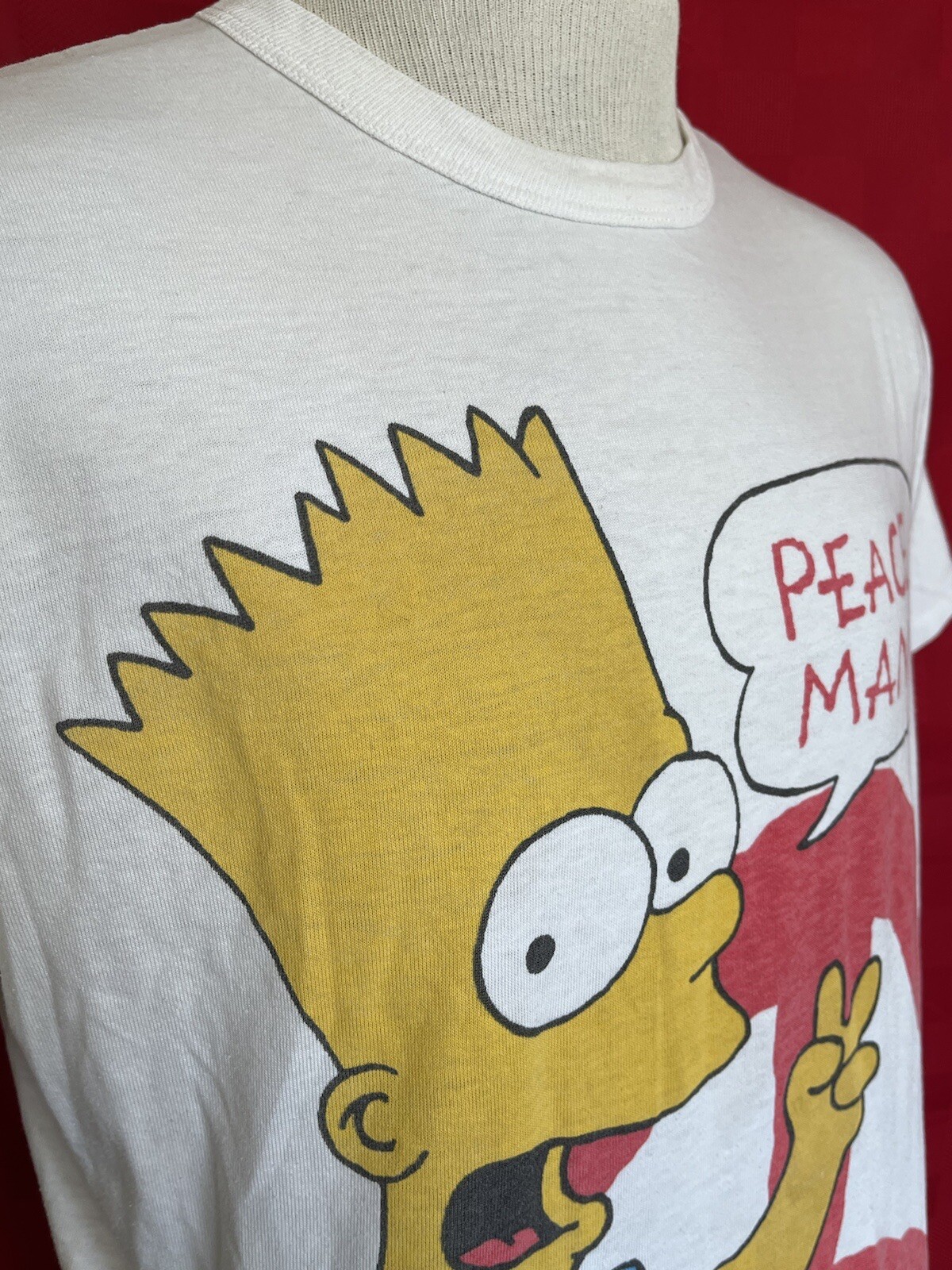 VINTAGE 1990 The Simpsons Bart Peace Man Flirt Shirt … - Gem