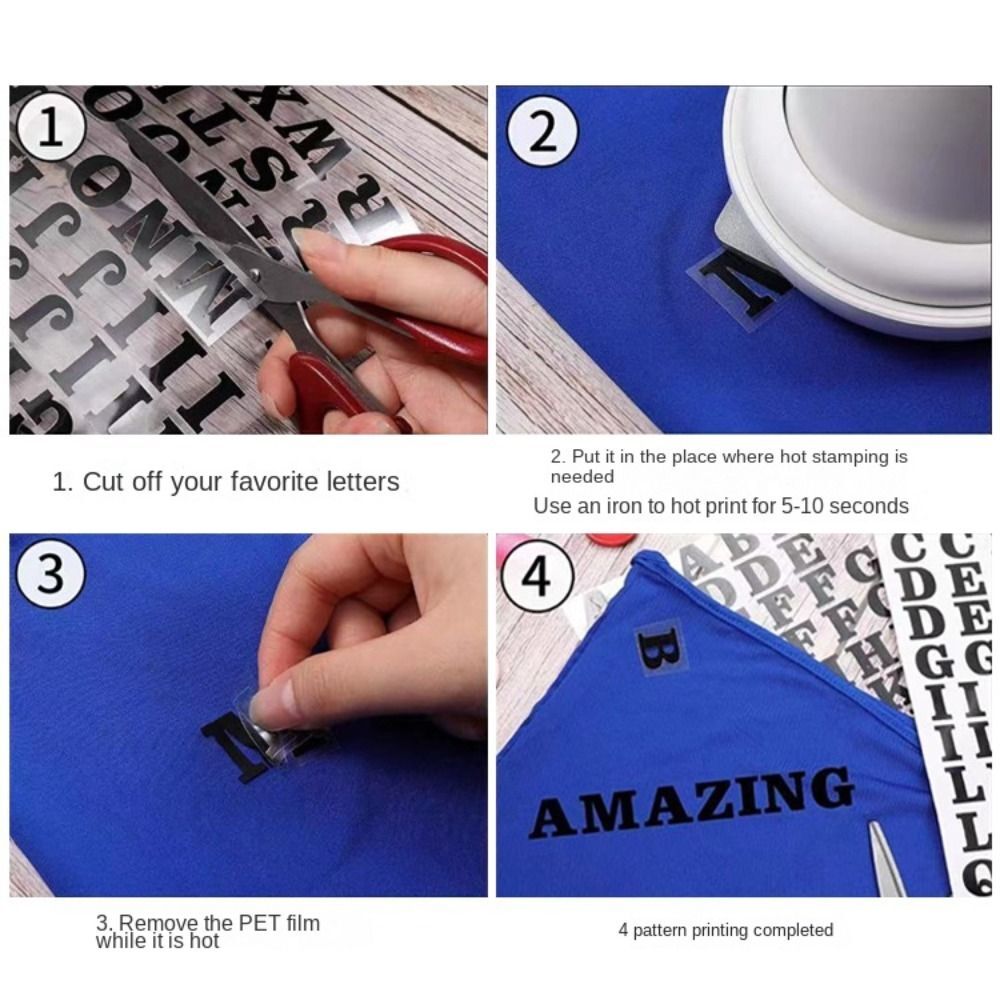 DIY Heat Transfers Patches 26 Letters Garment Alphabet Clothing ...