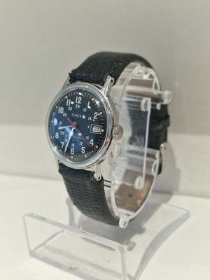 Vintage Timex Sprite 1970s Black Military Dial Watch In Good Working ...