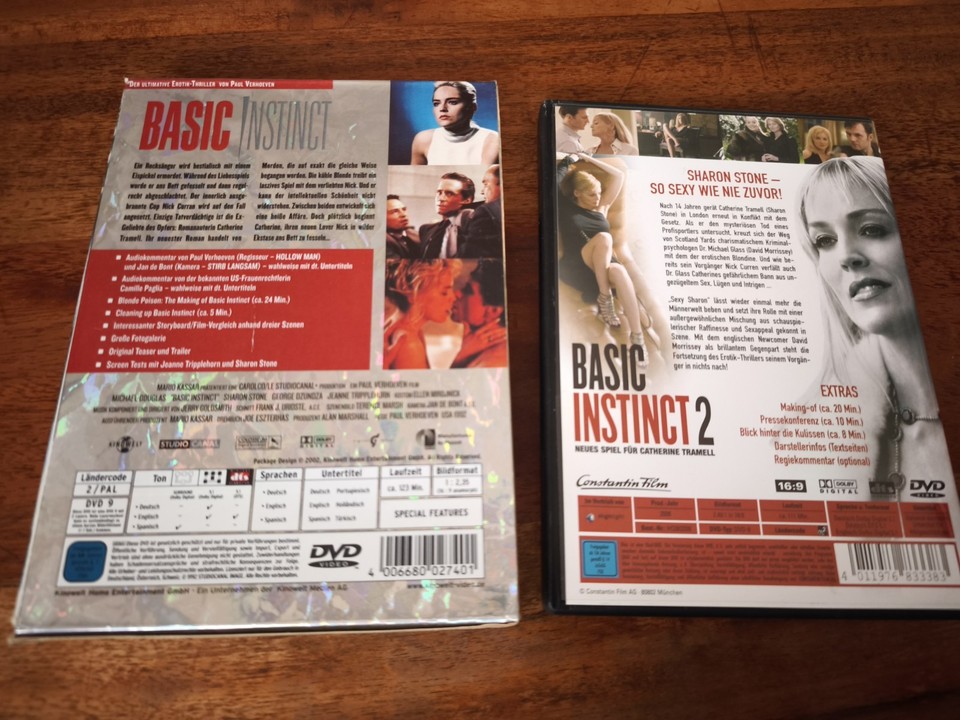 Dvd Sharon Stone Basic Instinct Teil 1-2 Top Zustand | eBay.de