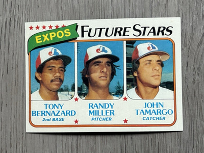 1980 MLB Topps Future Stars | Tony Bernazard, Randy Miller, John ...
